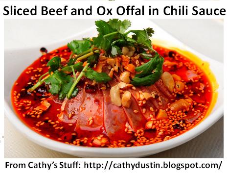 Cathy's Stuff: Sliced Beef and Ox Offal in Chili Sauce-Chinese Food