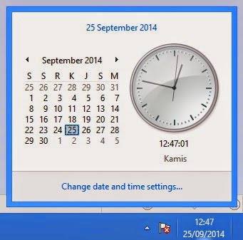 Klik tulisan warna biru Change date and time setting ato dalam bahasa ...