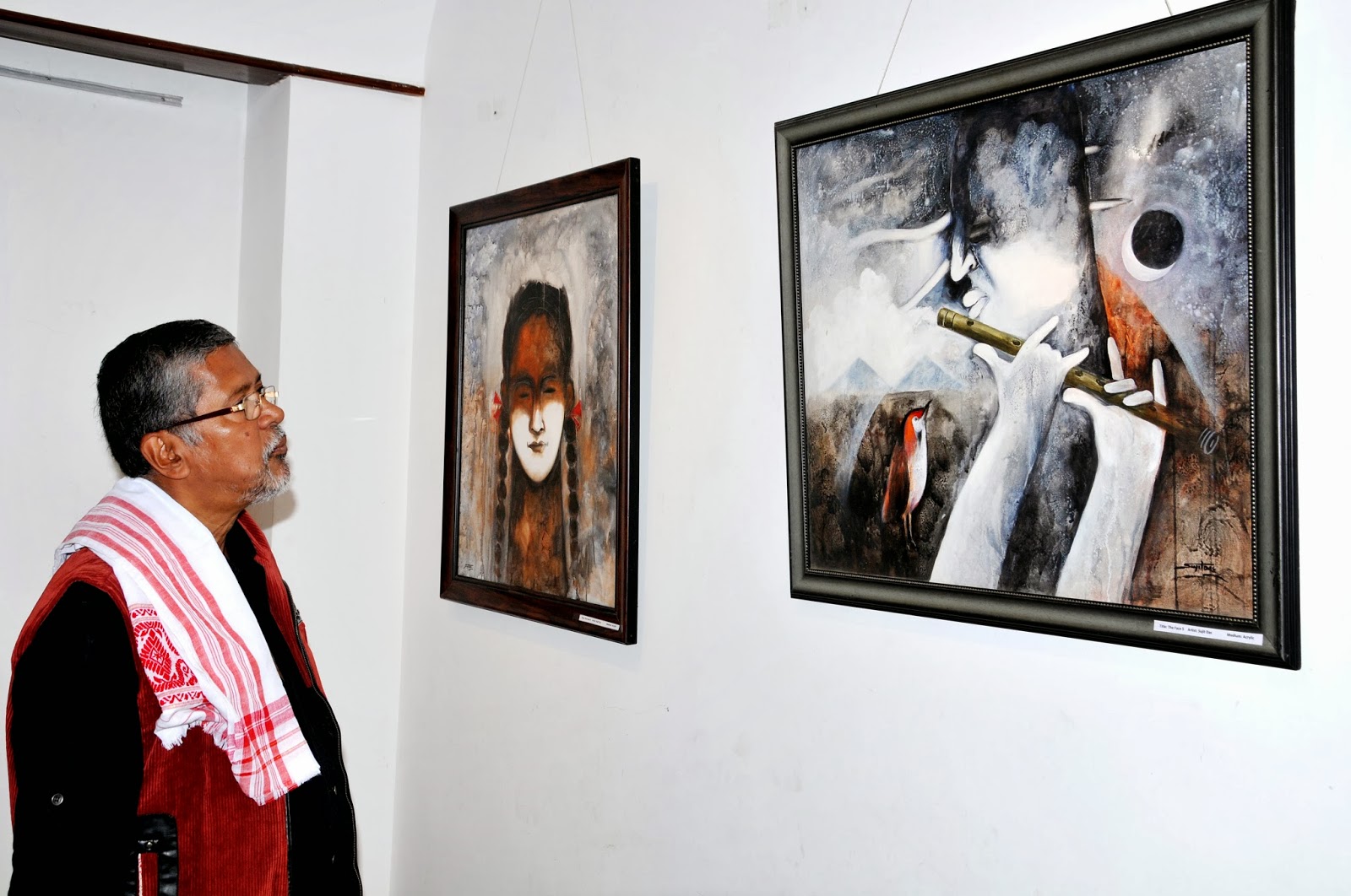 Sujit Das: Eminent Singer J.P.Das in a Painting exhibition of Artist ...