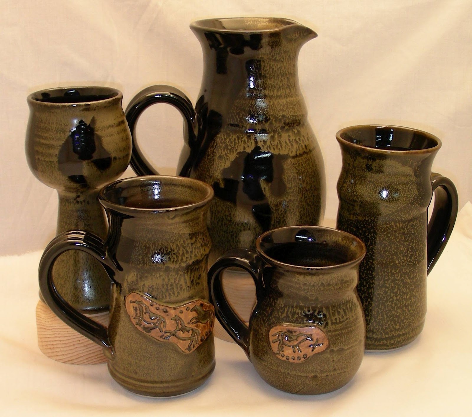 Spirits of the Creek: Some of our handcrafted pottery.