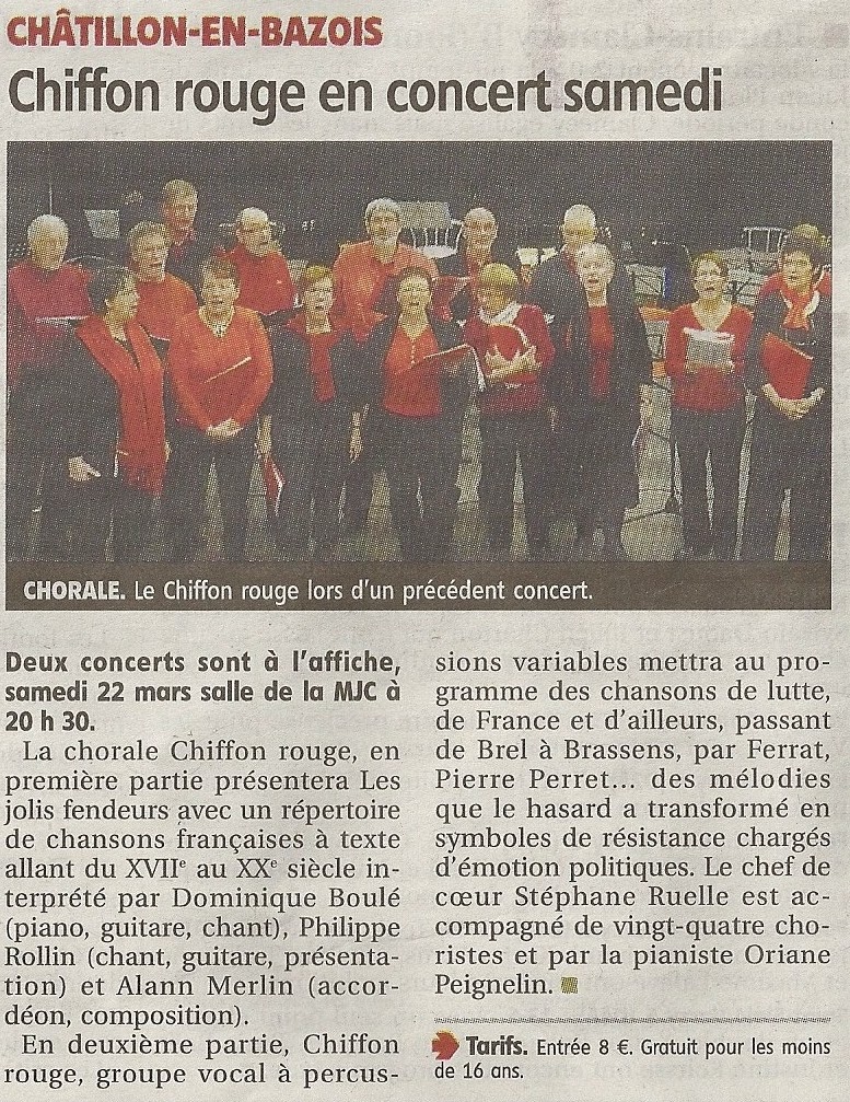 LE CHIFFON ROUGE: Revue de presse