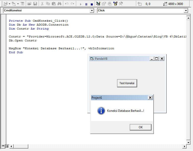 Koneksi Database Sql Server Dengan Visual Basic 6 - Pandai Visual Basic