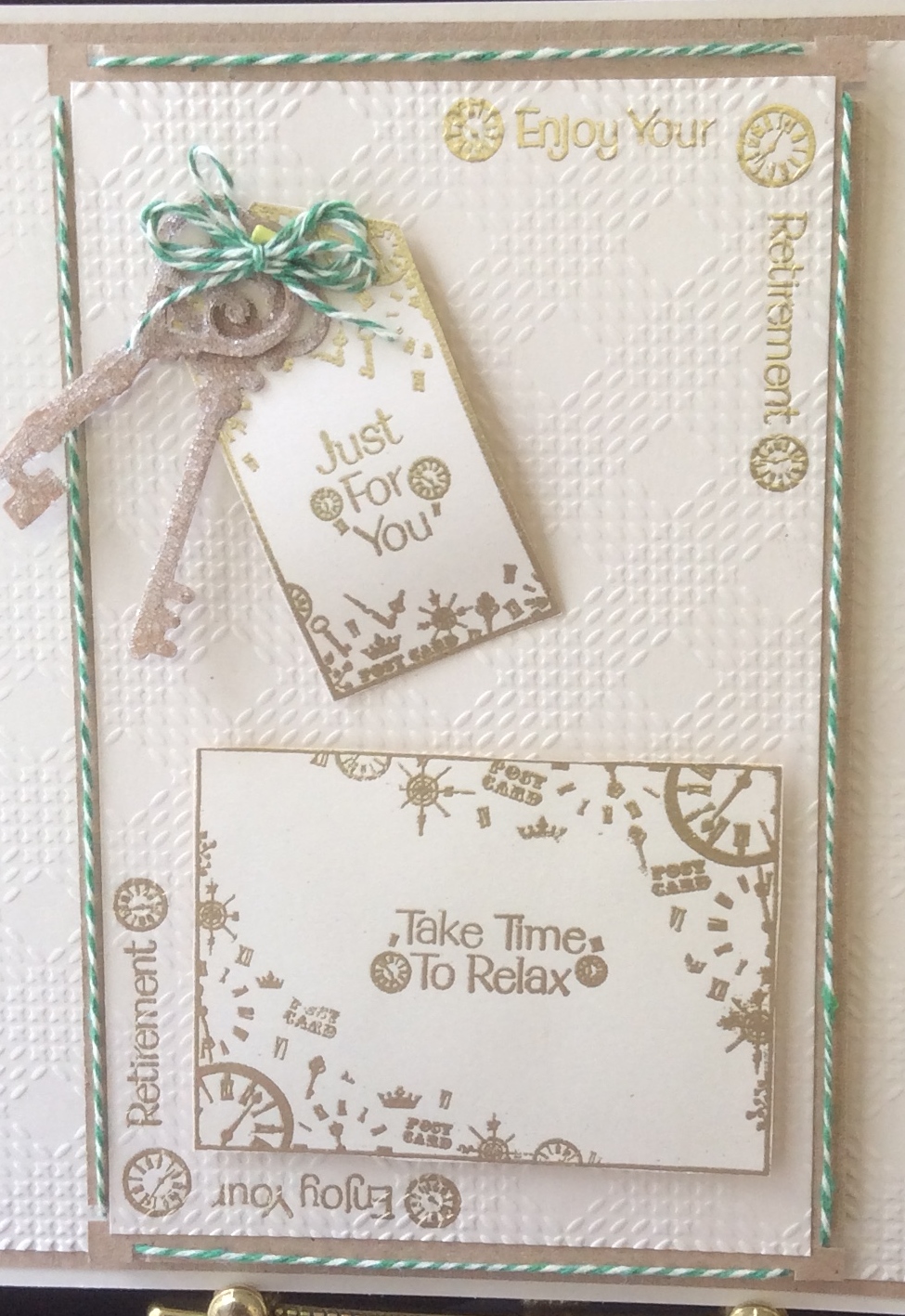 Phills' Crafty Place: Retirement Card in Cream & Craft Card - Featuring ...