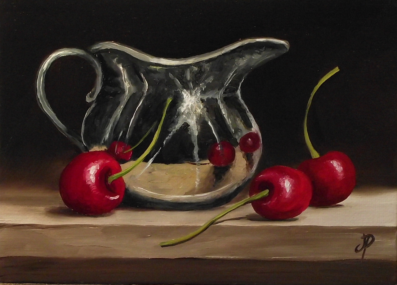Jane Palmer Fine Art: Silver & Cherries