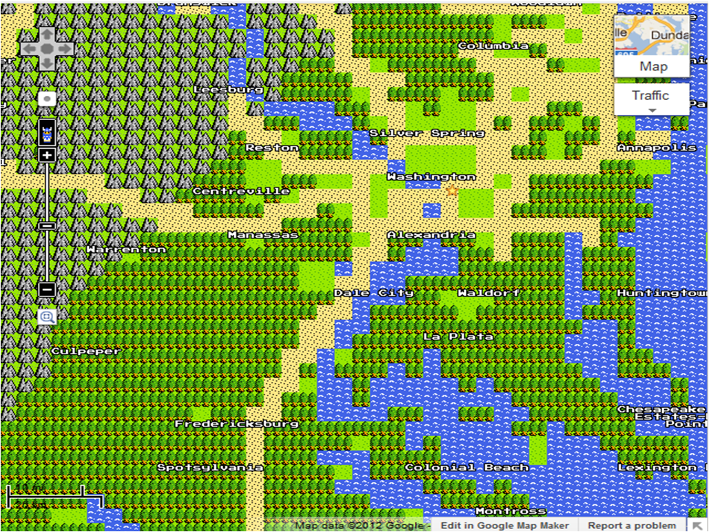 8 Bit Map Of The World - Map