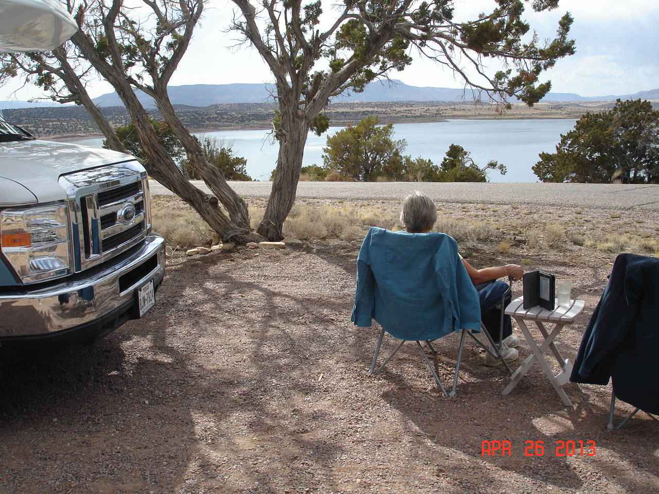 J and B and Lady Blue: Bandelier National Monument