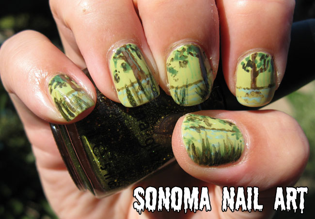 Sonoma Nail Art: 31 Day Nail Art Challenge: Green Nails