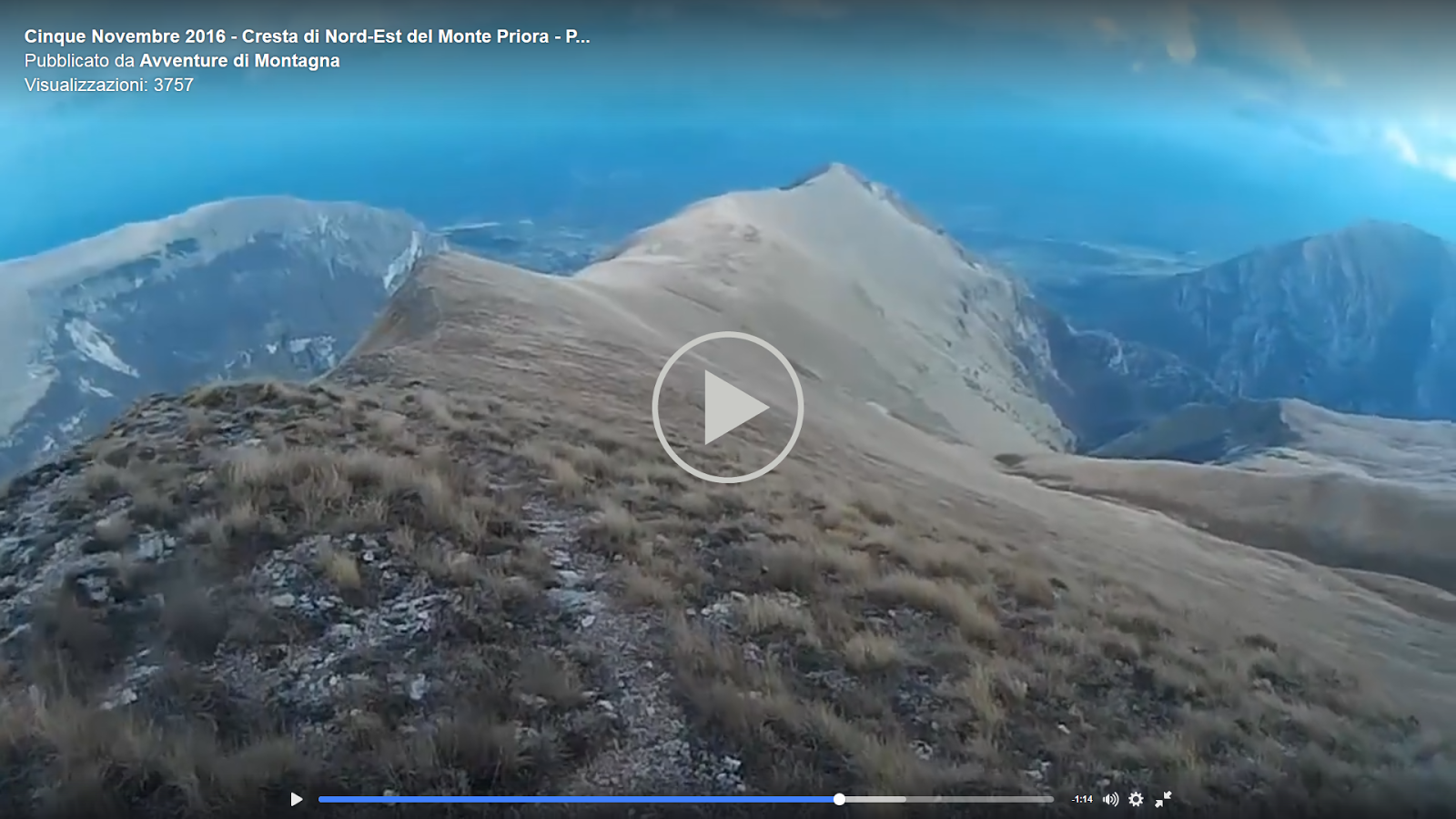 VIDEO: Immagini da BRIVIDO sulla Cresta del Monte Priora - THE MARCHE ...