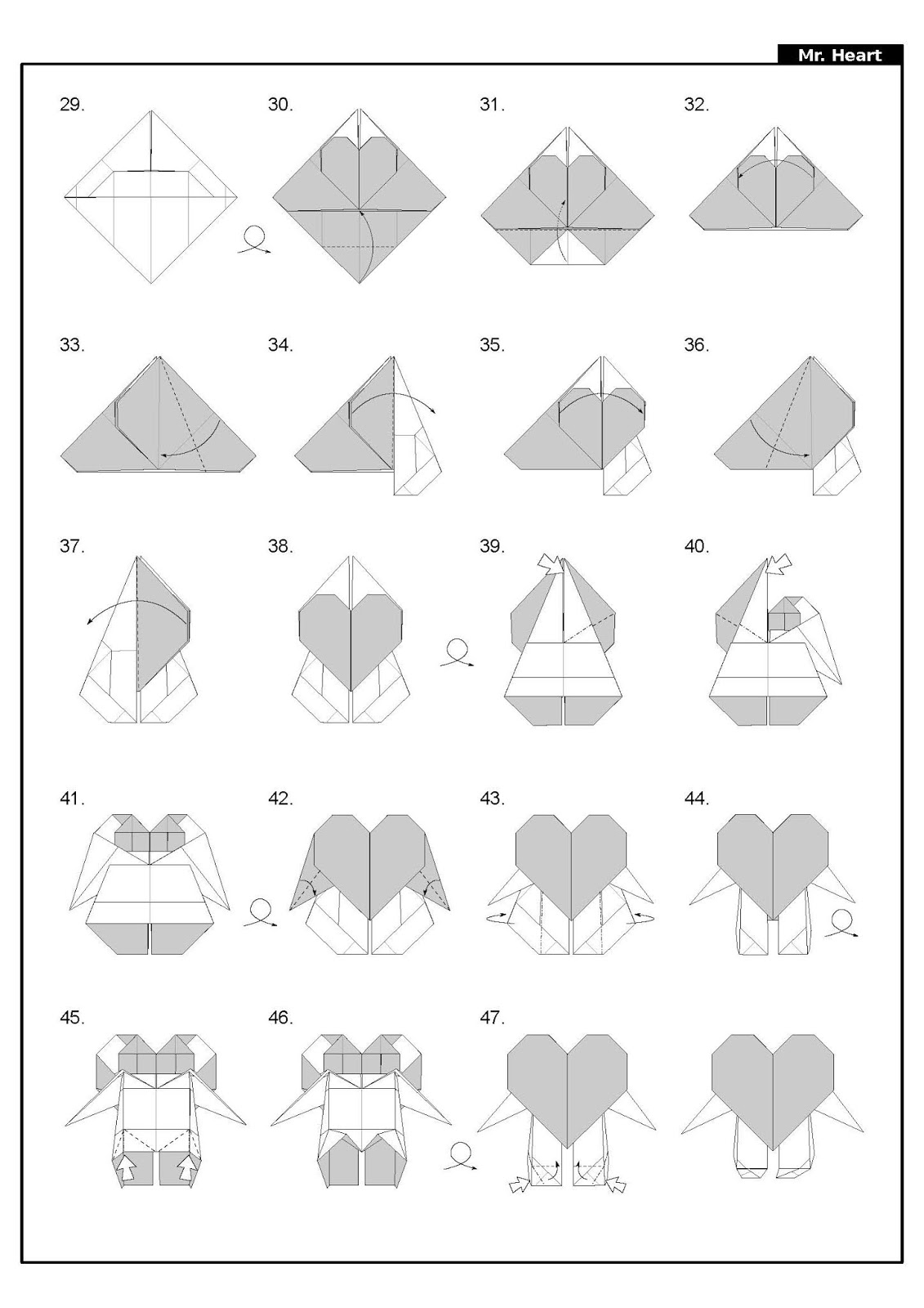 Diagram Mr.Heart-Jo Nakashima - Ruby Book Origami