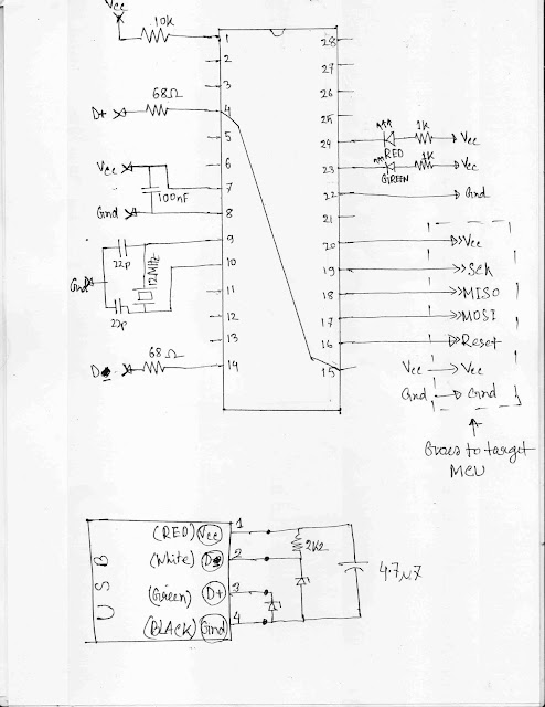 Microcontroller Projects & Programming: Simplified AVR USBasp Circuit ...