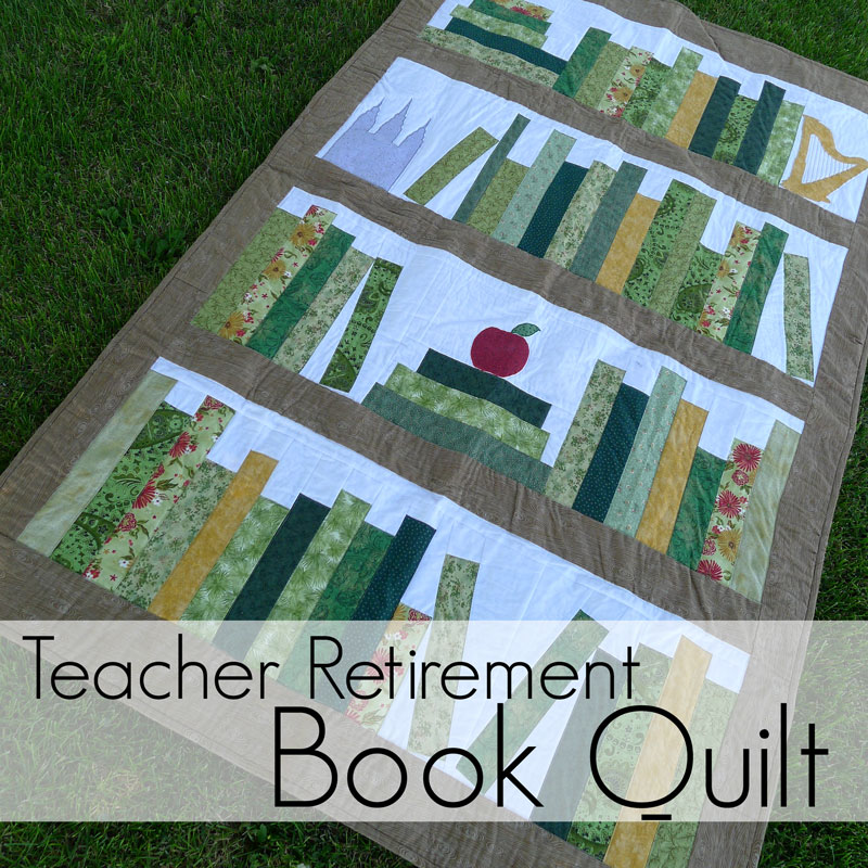 Pieces by Polly: Teacher's Retirement Book Quilt & a Giveaway