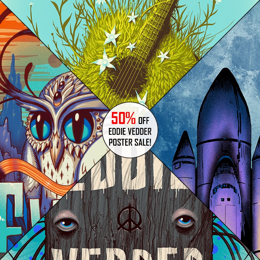 INSIDE THE ROCK POSTER FRAME BLOG: Jeff Soto Eddie Vedder 50th Birthday ...