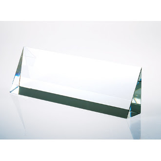 Etched Glass Designs: Optical Crystal Name Plate - Triangle