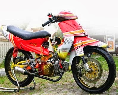 Modifikasi Suzuki Smash New Titan Racing Drag Simpel Sederhana Bagus ...