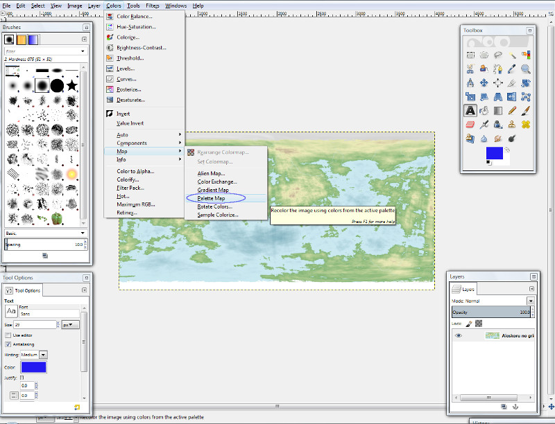 World of the Fifth Sun: Quick free world maps using GIMP filters and ...