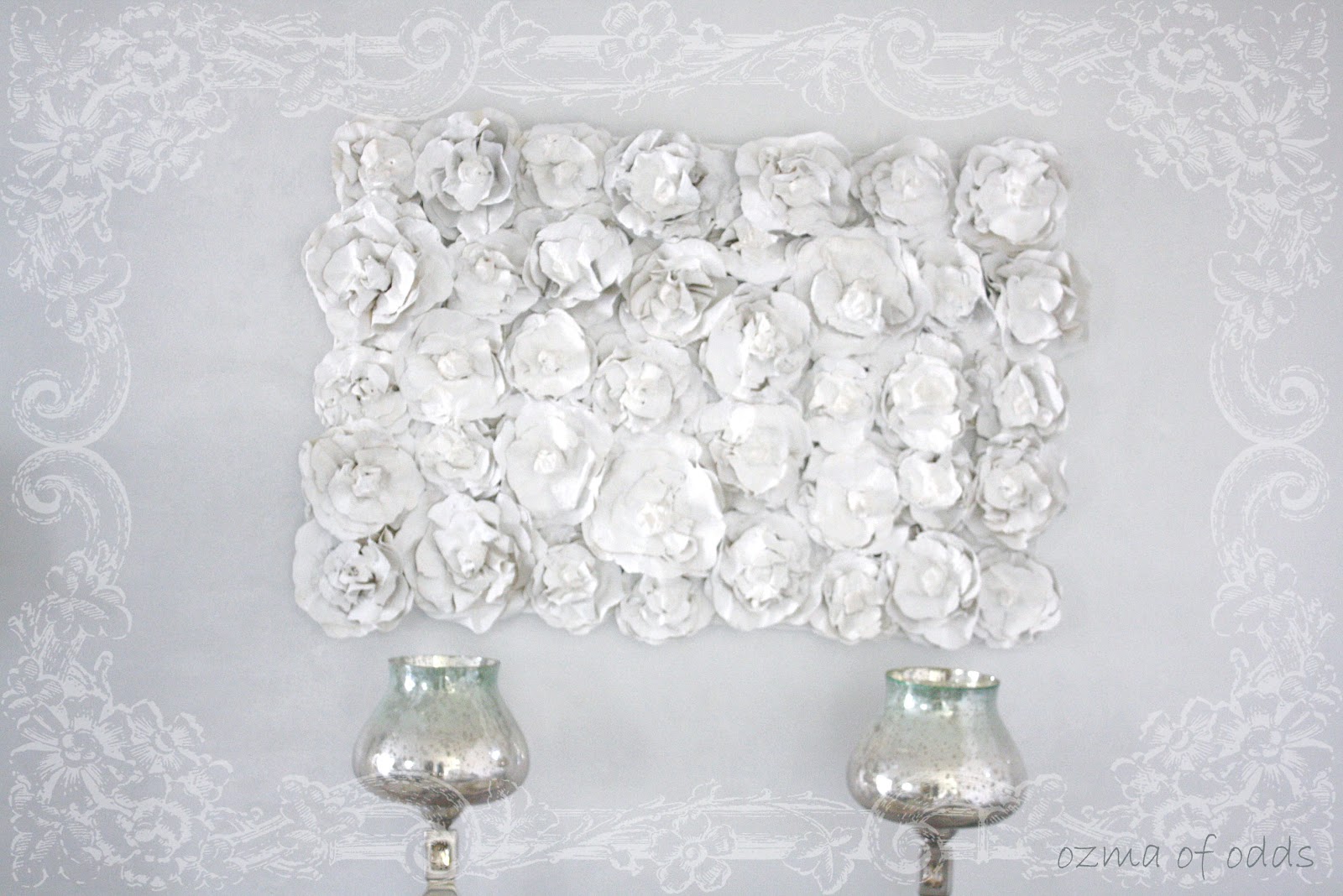 ozma of odds: ...romantic plaster rose sculpture