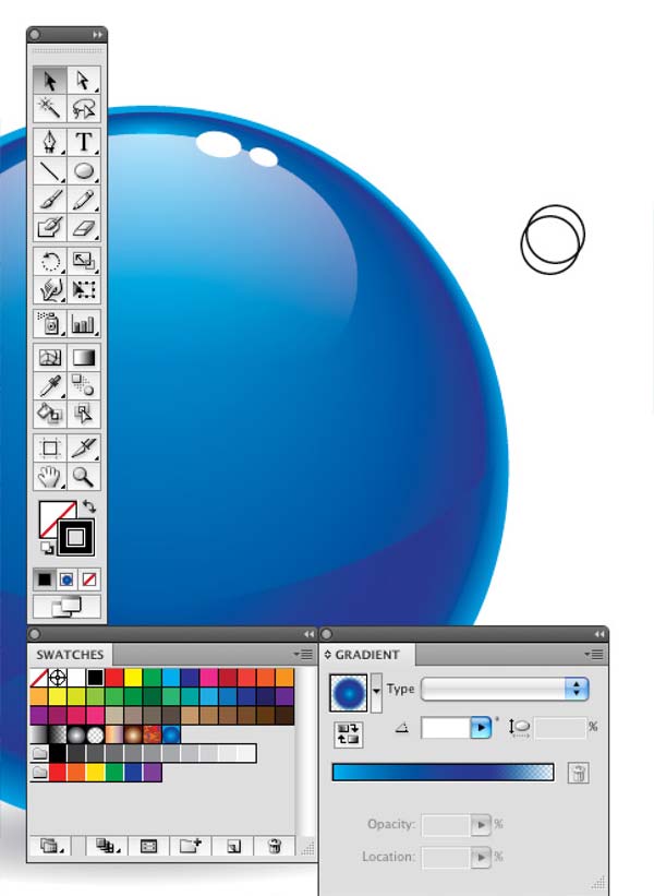 Illustrator: Gradient Reflection & Glossy Surface