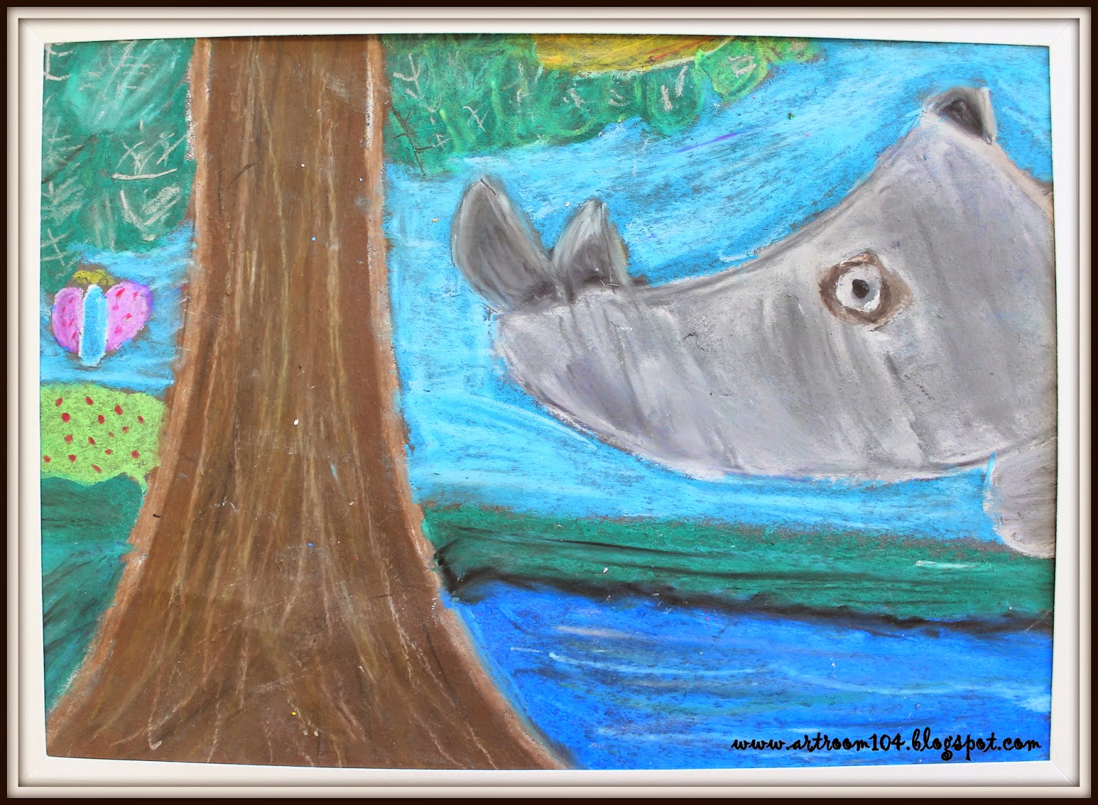 Art Room 104: 5th Grade: Oil Pastel Jungle Animals