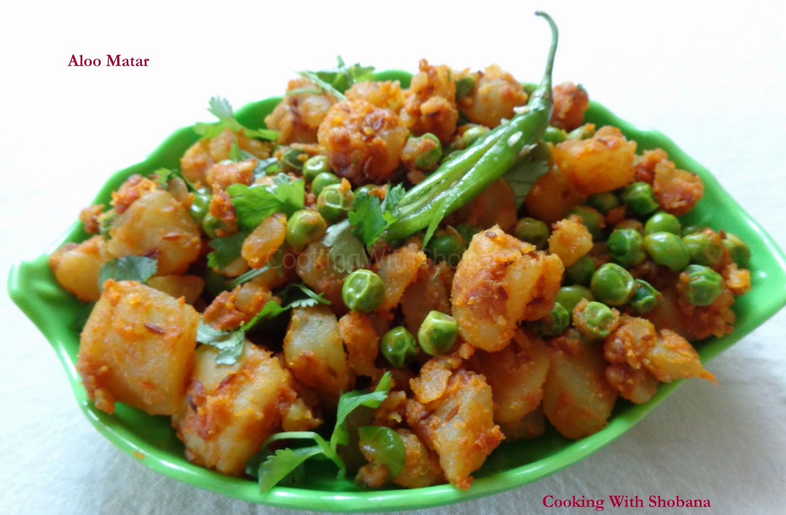Cooking With Shobana : ALOO MATAR