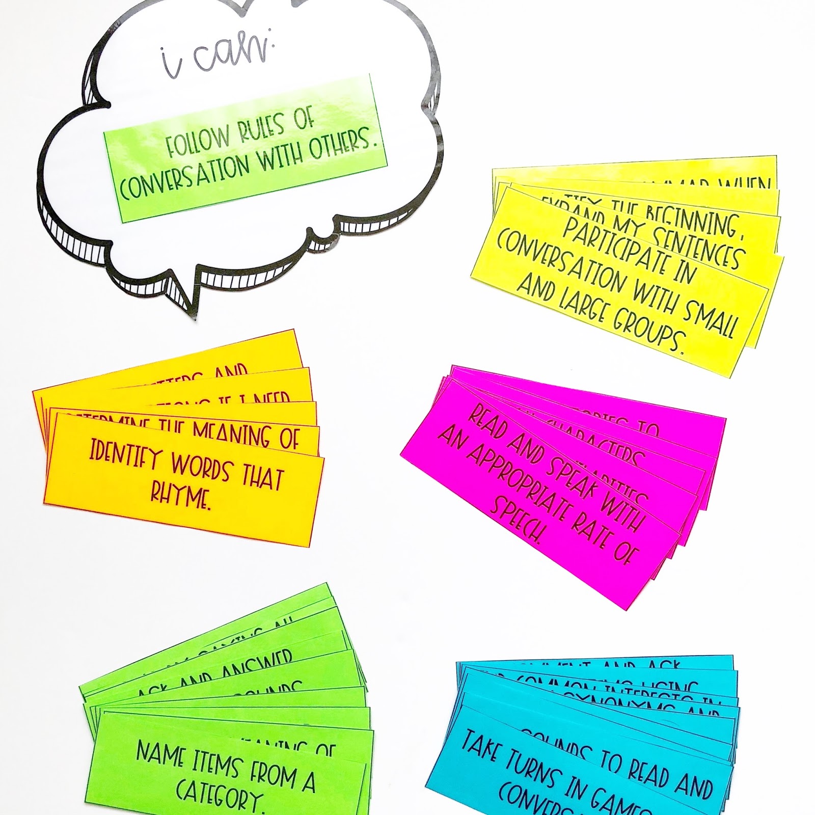 I Can Statements for Speech and Language | The Social Speechie