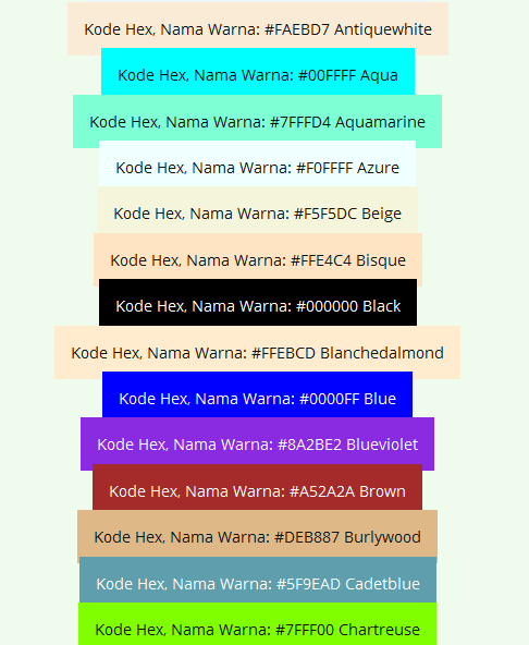 Kode Warna di HTML - Mixs of Coding