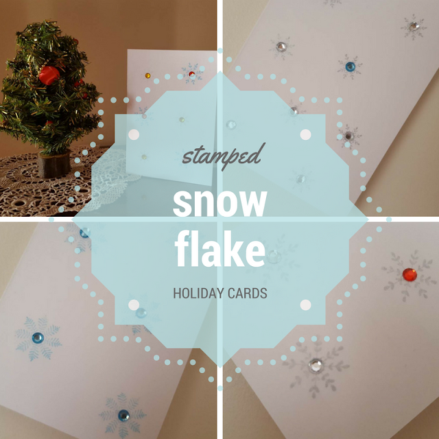 Stamped snowflake holiday cards |Keeping it Real