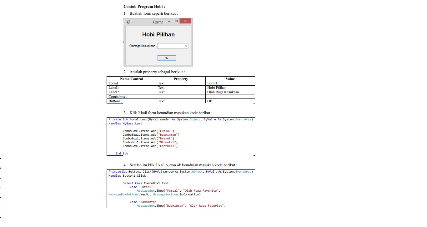 Contoh program select case pada visual basic - welovelasopa Contoh program select case pada visual basic - welovelasopa