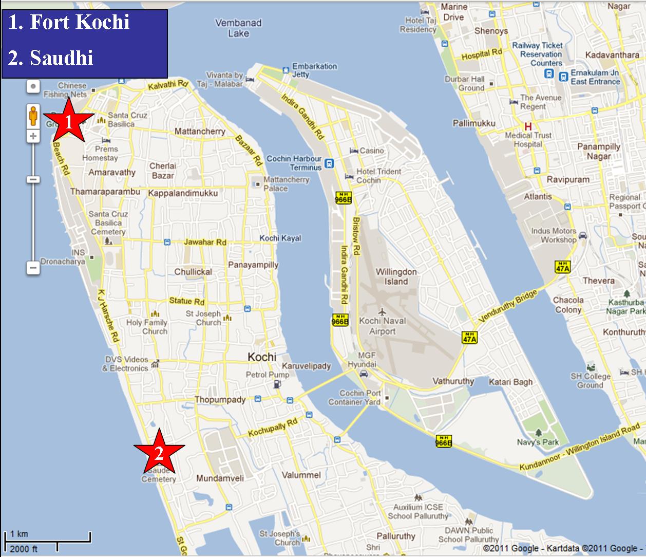 Fort Kochi Map