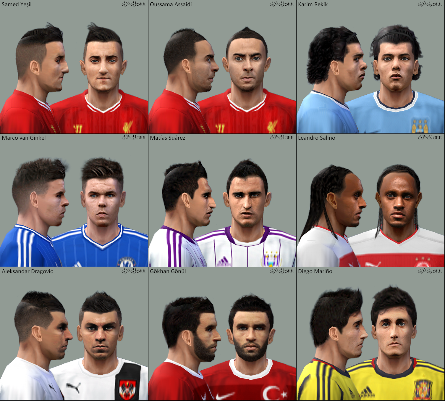 Look4everything™: PES 6 : Facepack Vol.3 By GSGlen