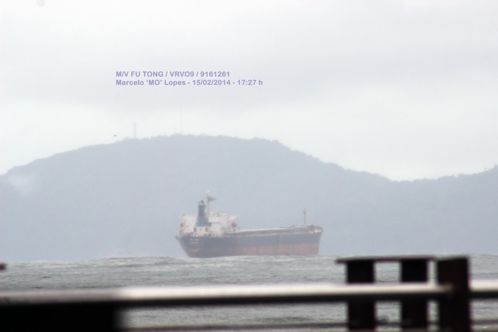 Santos Shiplovers: M/V Fu Tong / VRVO9 - Adrift (Photo) Log 15/02/2014