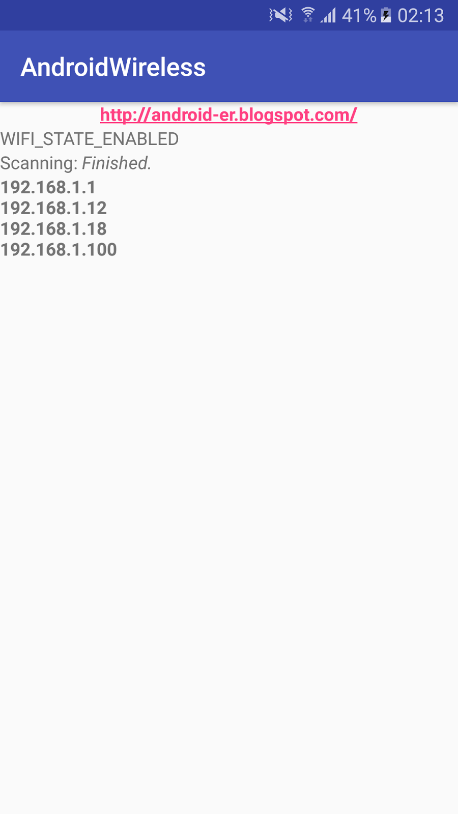 Android Er Scan Devices Ip Connected In Wifi Network