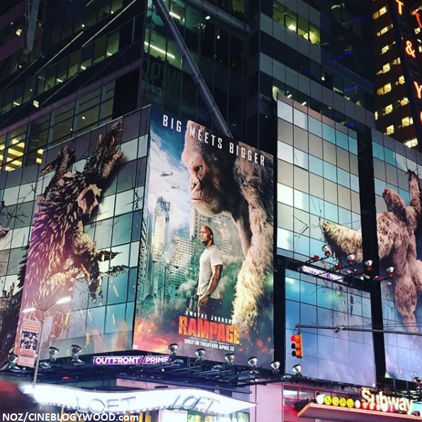 CINEBLOGYWOOD: NYC : Rampage prend d'assaut Times Square