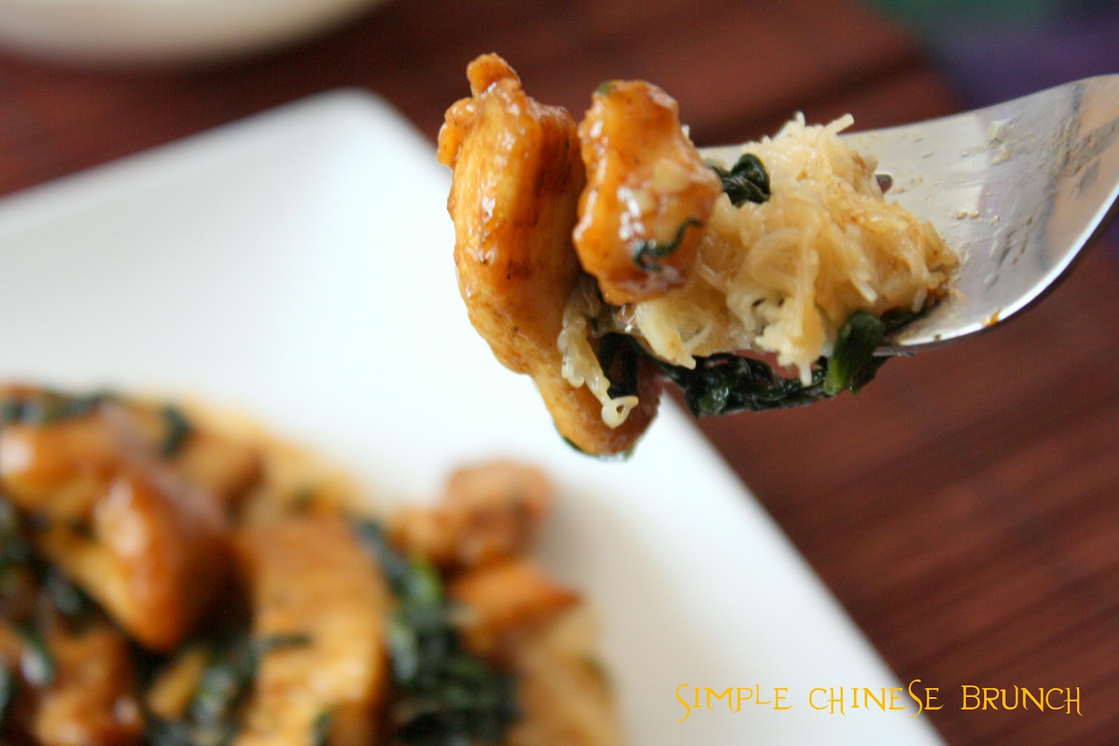 Cook like Priya: Chinese Chicken Spinach Stir-fry ~ a tasty brunch