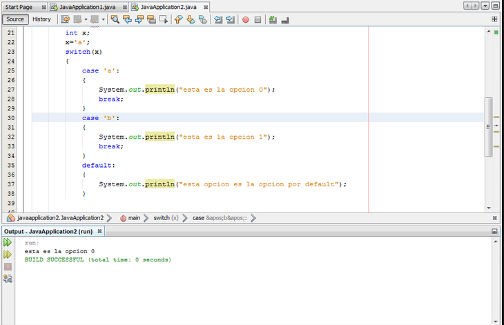 Desarrollo de Software utilizando Programacion Orientada a Objeto 3A-LACA: Switch y case en java