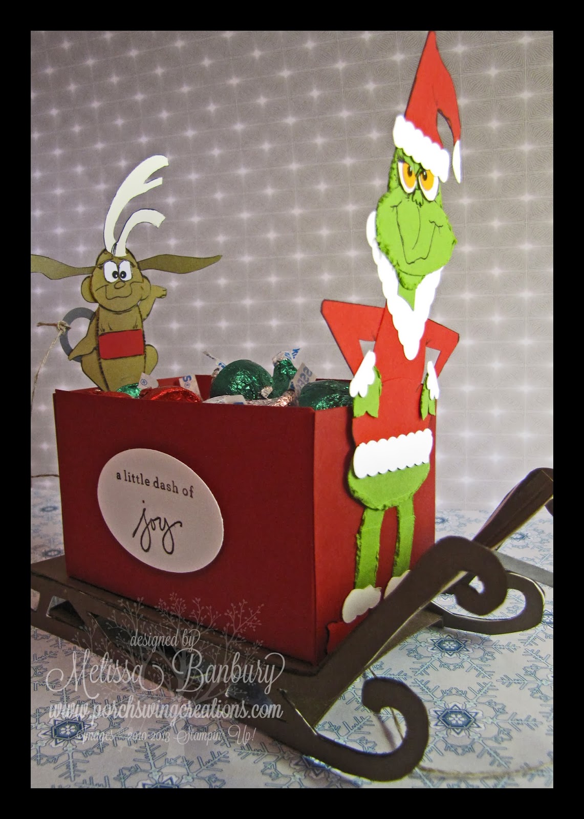 Porch Swing Creations: The Grinch's Sleigh Candy Holder