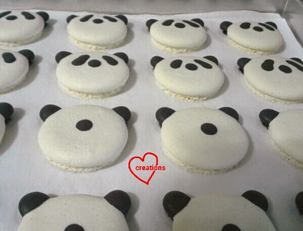 Loving Creations for You: Panda Macarons with Lemon and Chocolate ...