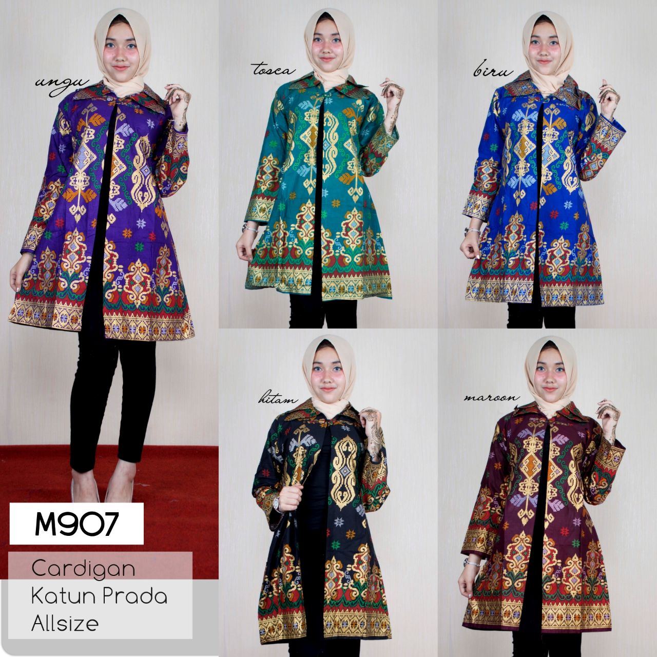 Model Gamis Cardigan Batik - Model Gamis 2019