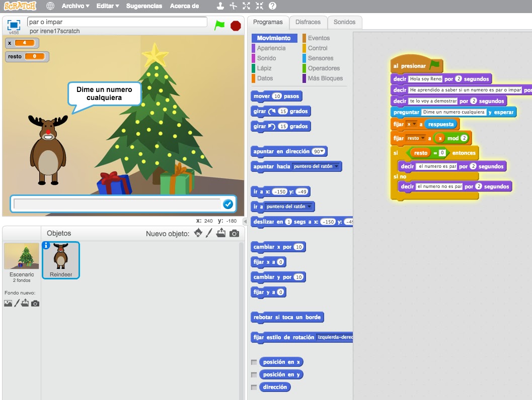 Competencias clave con Scratch: Actividades realizadas durante el ...