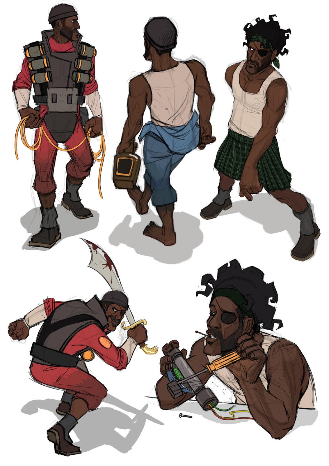Protoblog: Some recent TF2 sketching practice