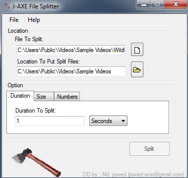 Technology For All: J-AXE: A File Splitter in C#