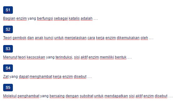 Contoh Soal Penghambatan Aktivitas Enzim