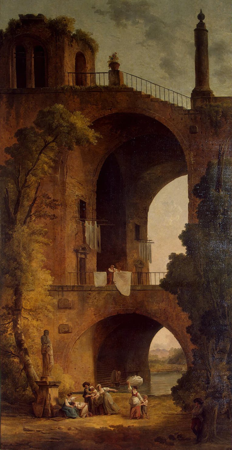 Landscape with Ruins - Hubert Robert | Endless Paintings
