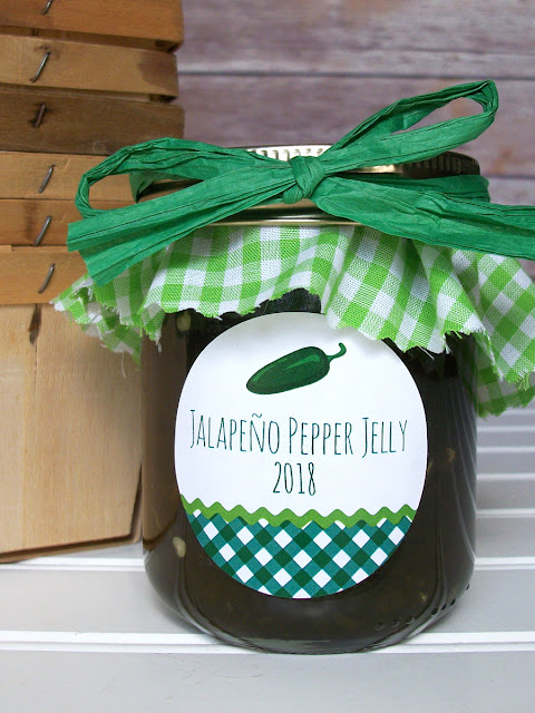 Colorful Adhesive Canning Jar Labels: New Gingham Jalapeno & Habanero ...