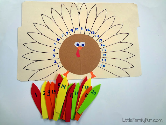 Little Family Fun: Counting Turkey Feathers