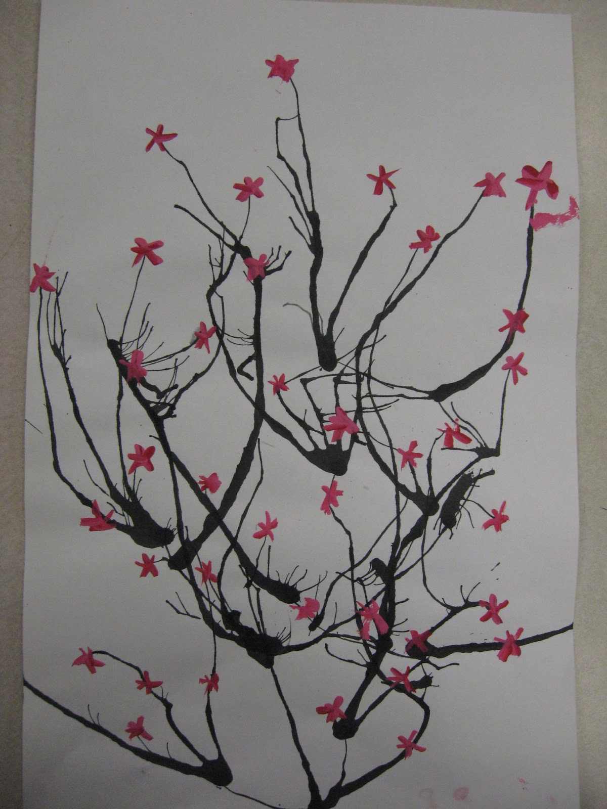 Miss Young's Art Room: 3rd Grade Japanese Cherry Blossom Trees