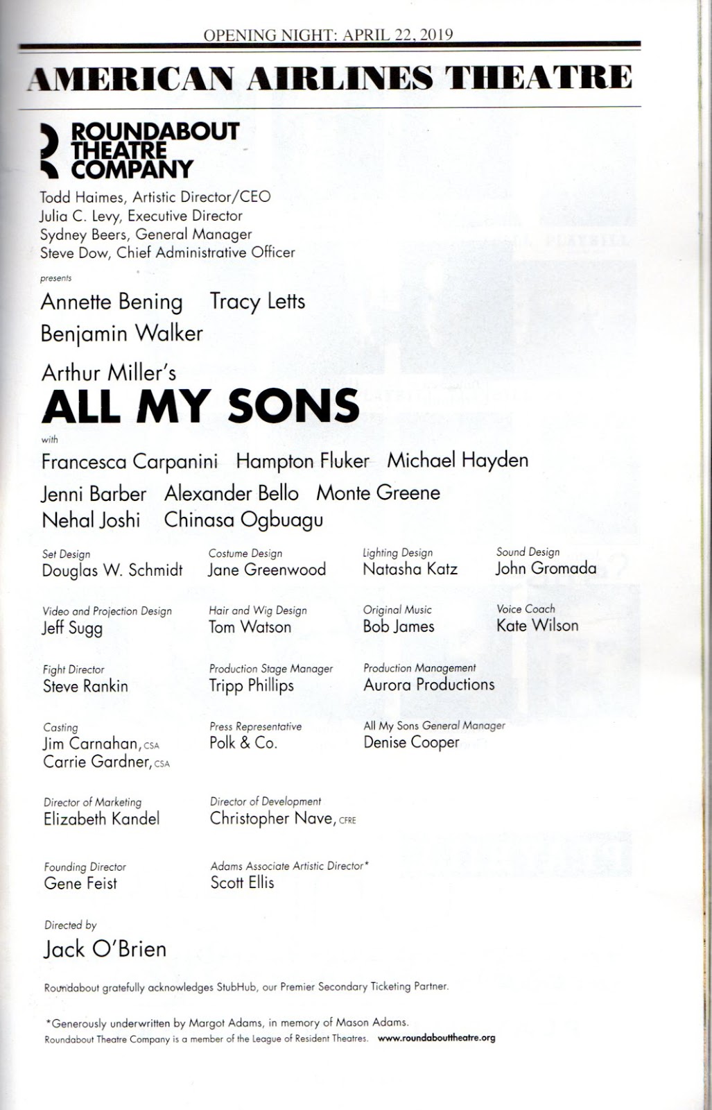 THEATRE'S LEITER SIDE: 220 (2018-2019): Review: ALL MY SONS