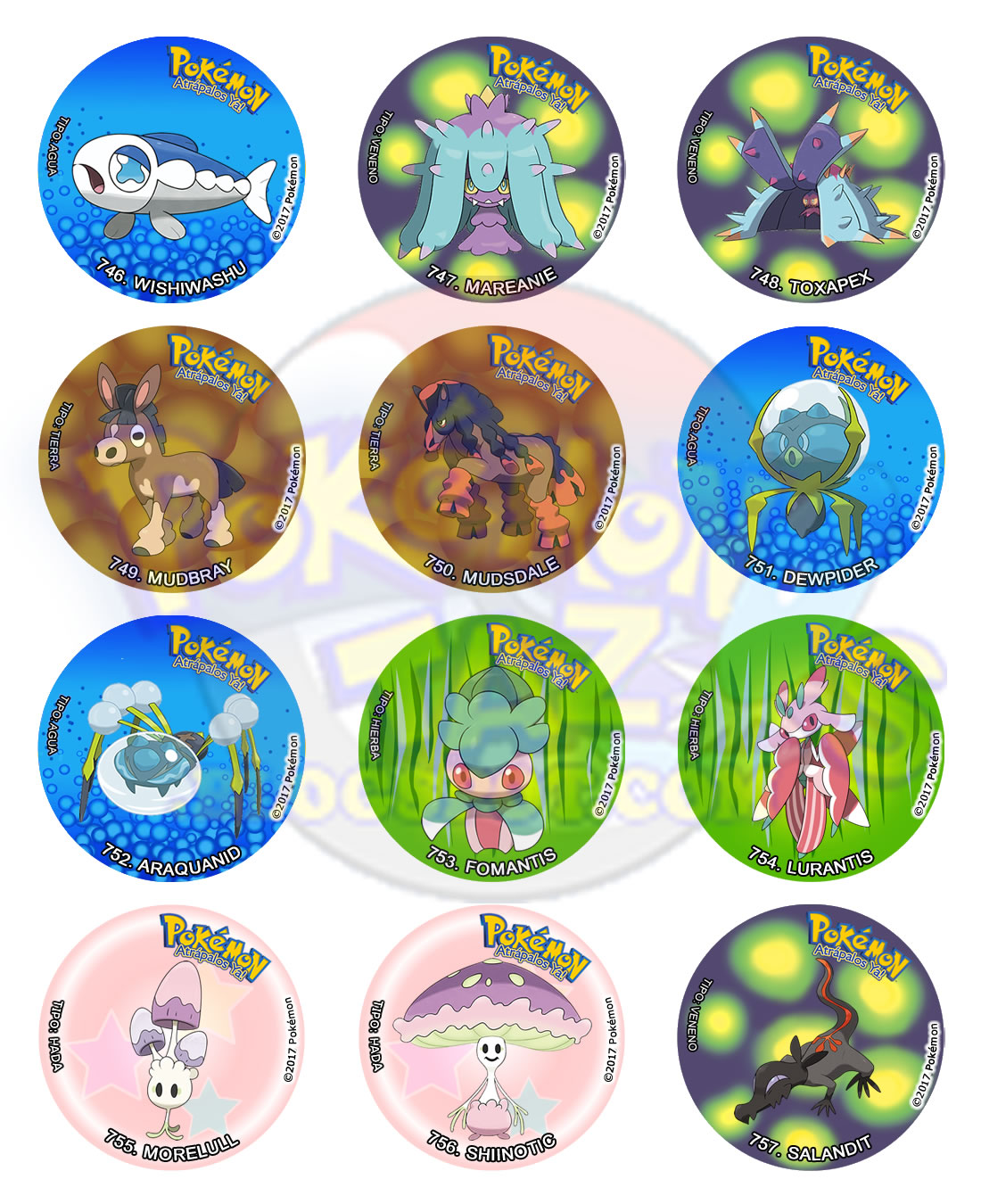 Pokemon TAZOS: 2017