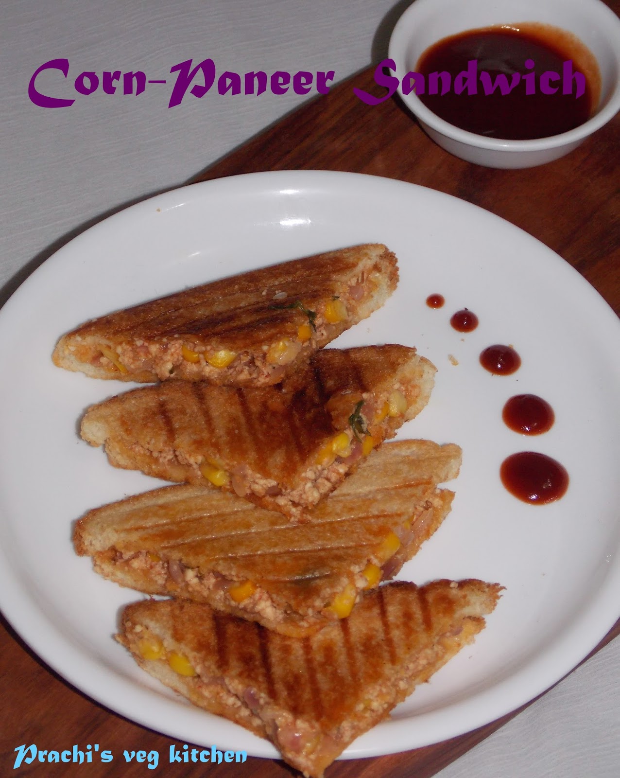 Corn-Paneer Sandwich