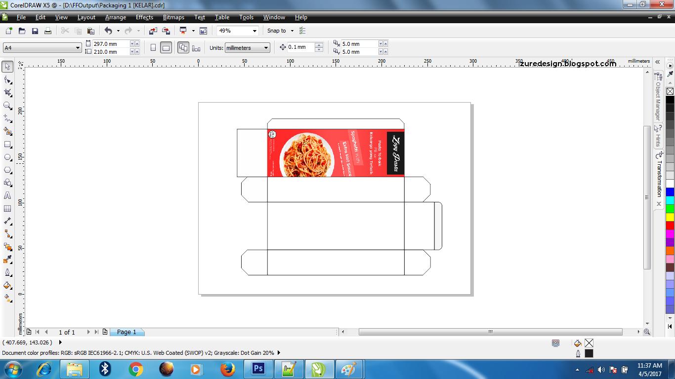 Cara Membuat Packaging di Photoshop dan CorelDraw | Designnya Zure
