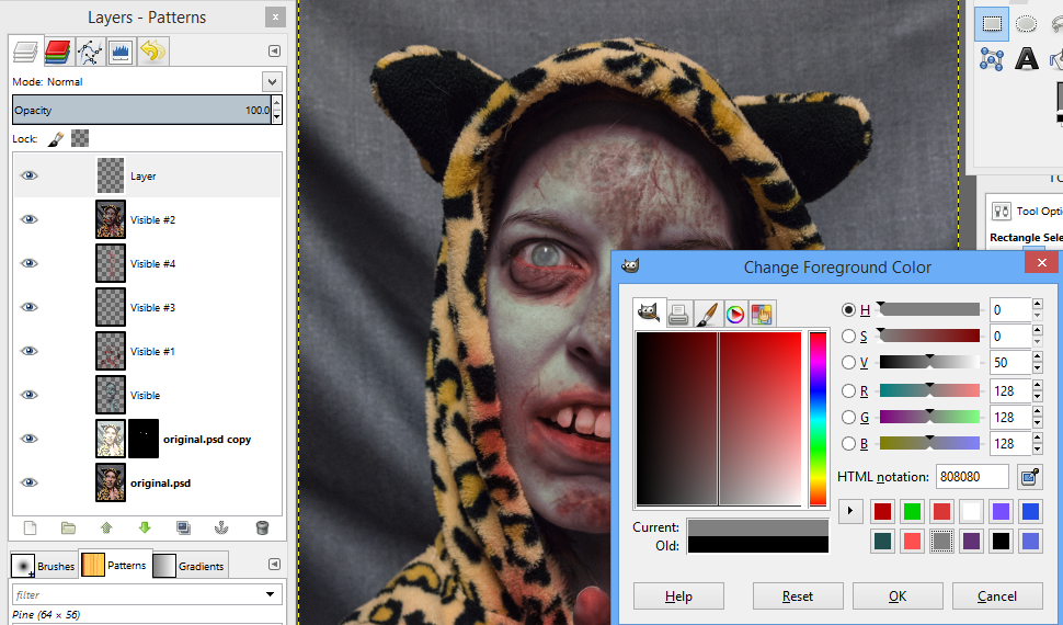 Jeannie Nadja Studios: Gimp Zombie Tutorial